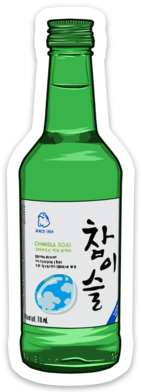 Soju Bottle - Sticker – Asians Never Die