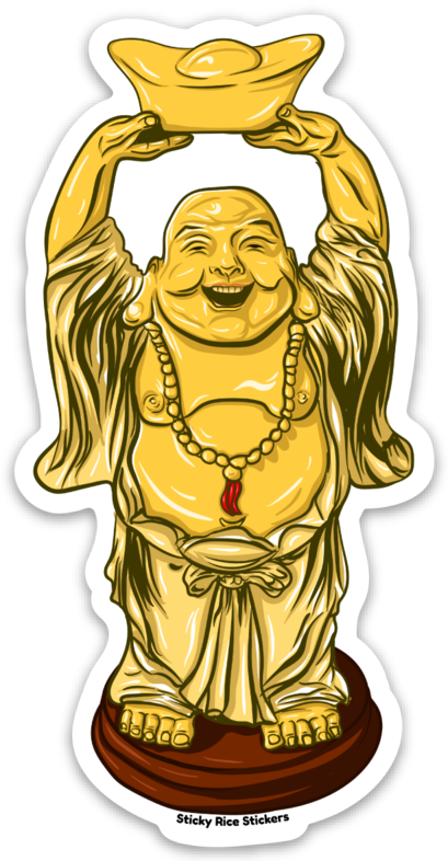 Laughing Buddha - Sticker – Asians Never Die